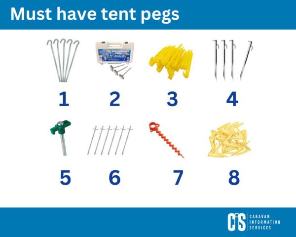 Caravan Awning Pegs | Choosing The Right Pegs